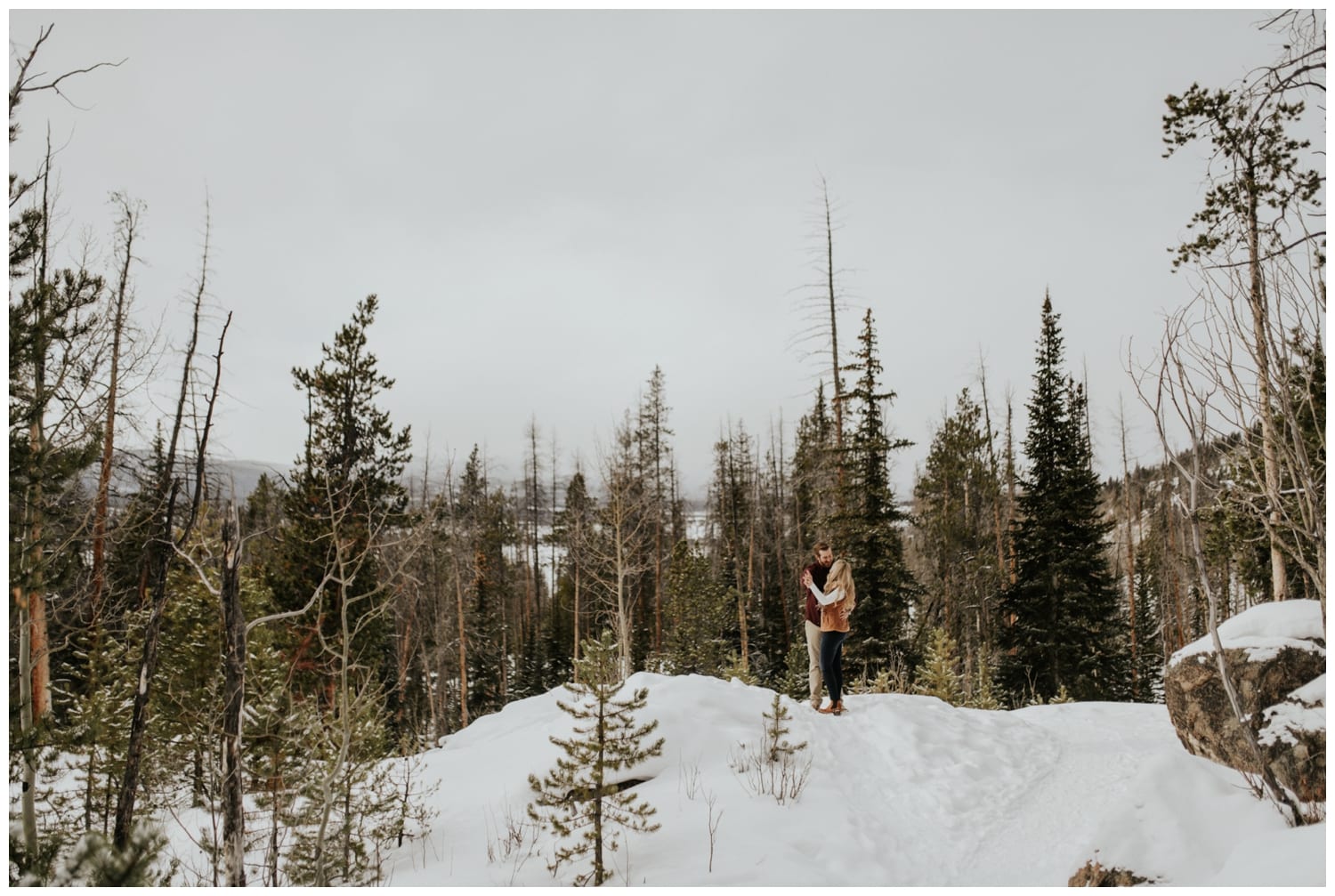 Winter Engagement Session in Grand Lake | Lexi + Dan | Shelly Anderson ...