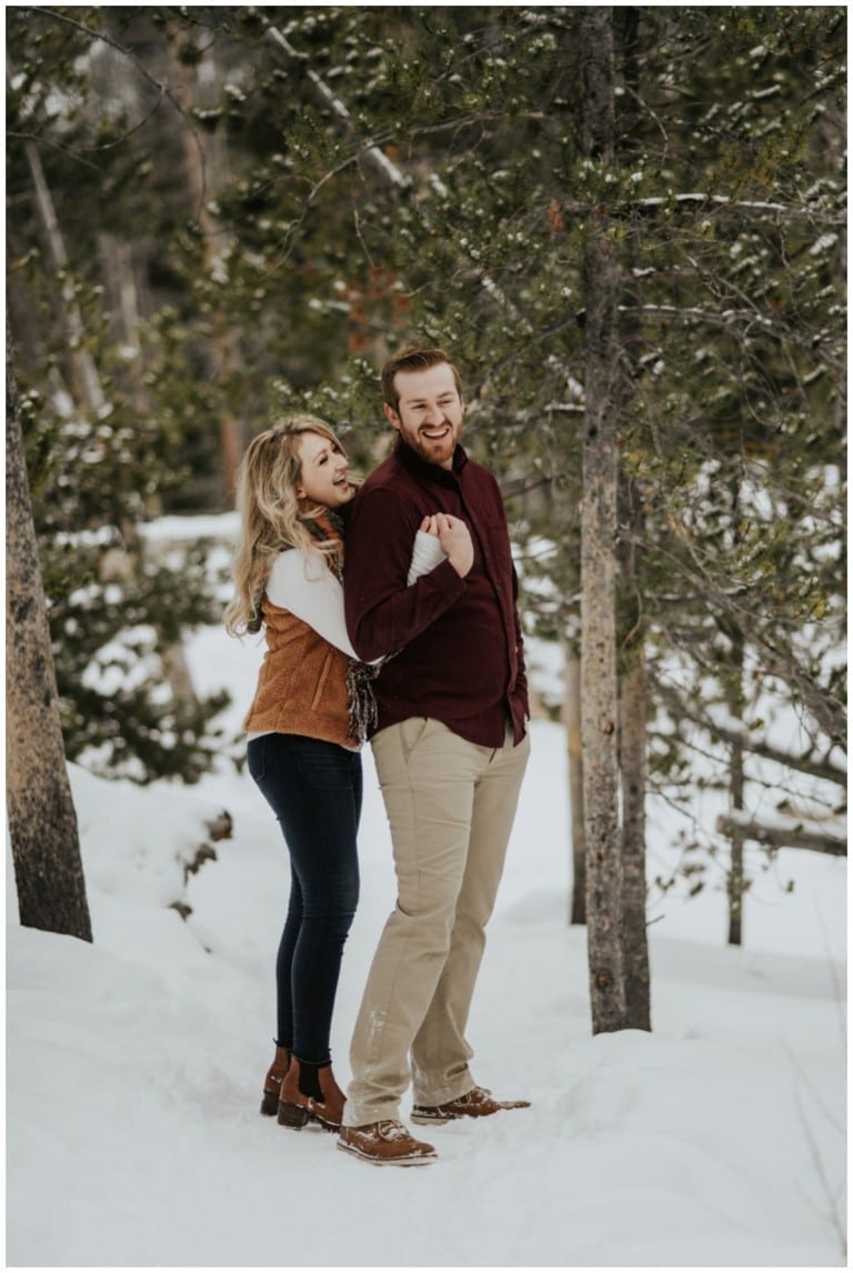 Winter Engagement Session in Grand Lake | Lexi + Dan | Shelly Anderson ...