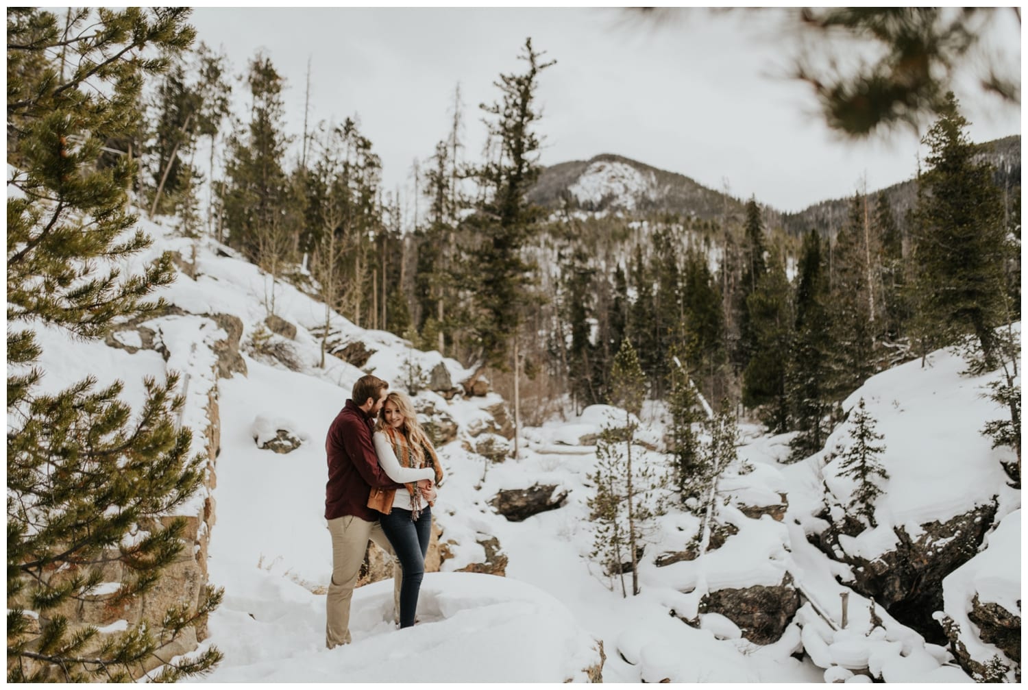 Winter Engagement Session in Grand Lake | Lexi + Dan | Shelly Anderson ...