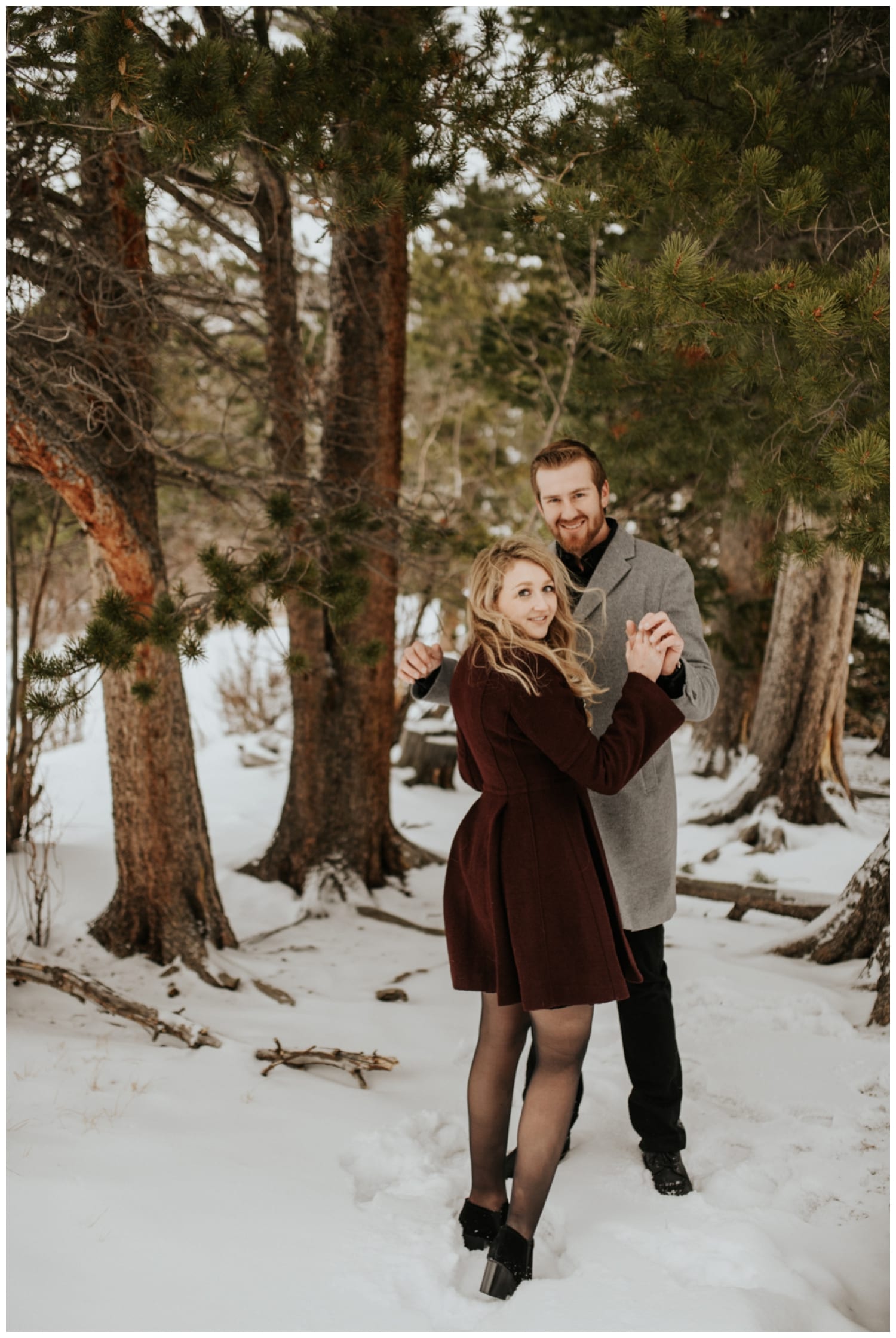 Winter Engagement Session in Grand Lake | Lexi + Dan | Shelly Anderson ...