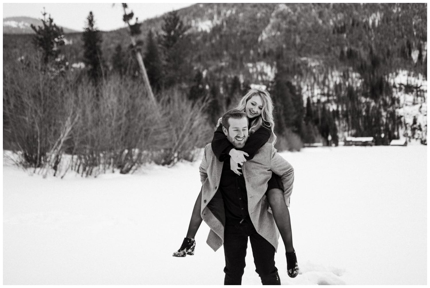 Winter Engagement Session in Grand Lake | Lexi + Dan | Shelly Anderson ...