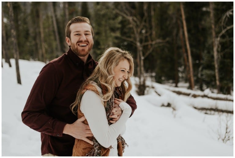 Winter Engagement Session in Grand Lake | Lexi + Dan | Shelly Anderson ...